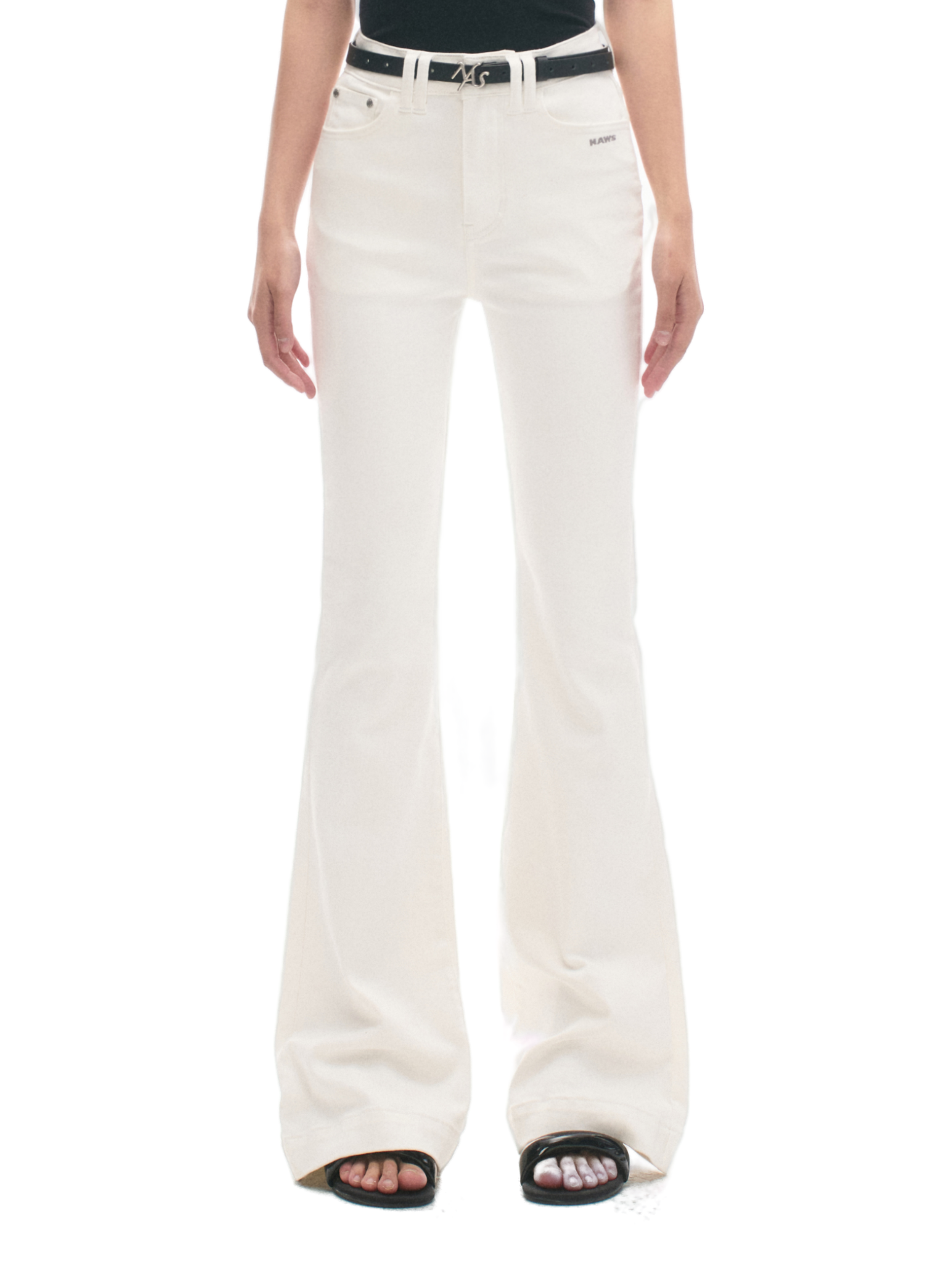+5CM Model Jeans White – NAWS